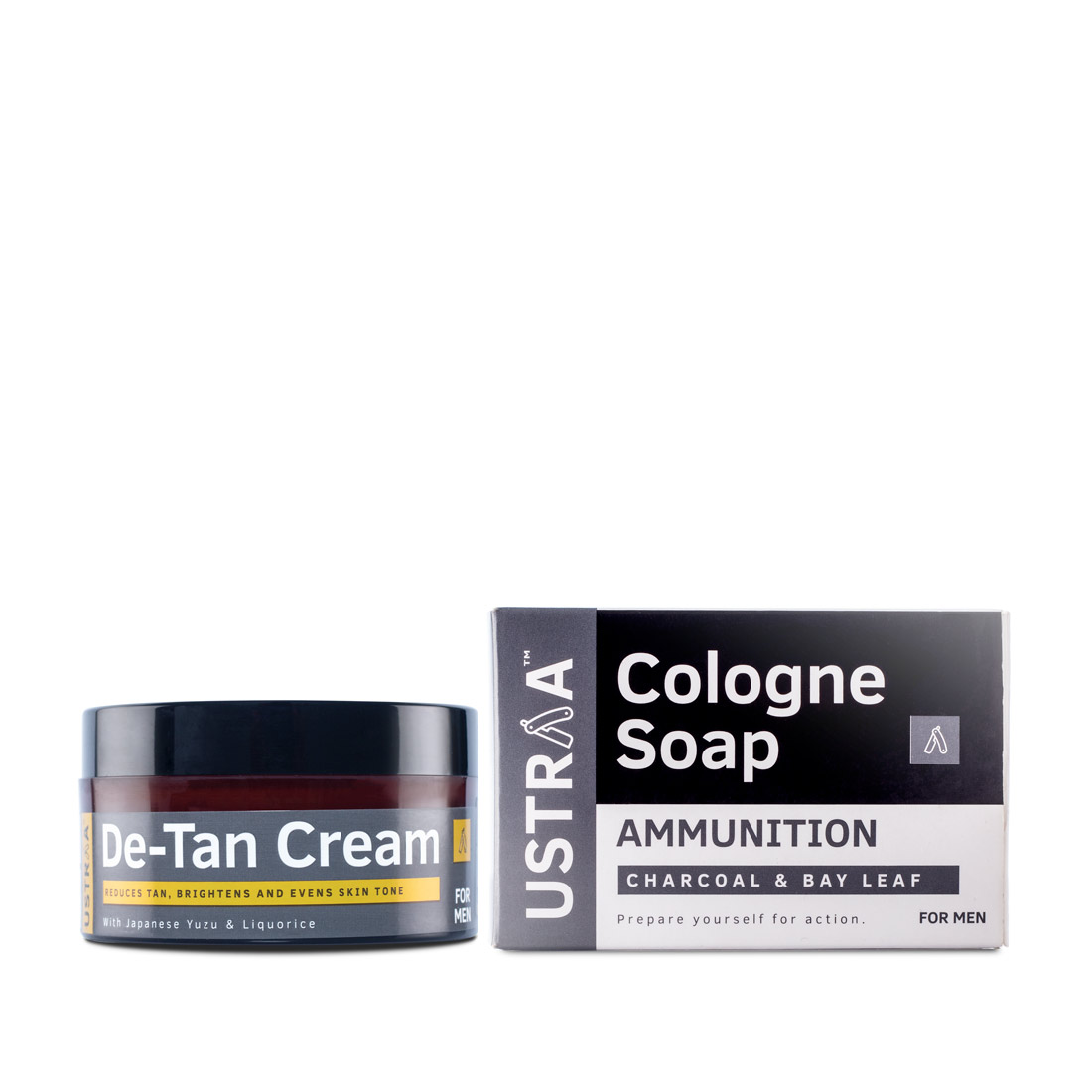 De-Tan Cream For Men and Cologne Soap Ammunition