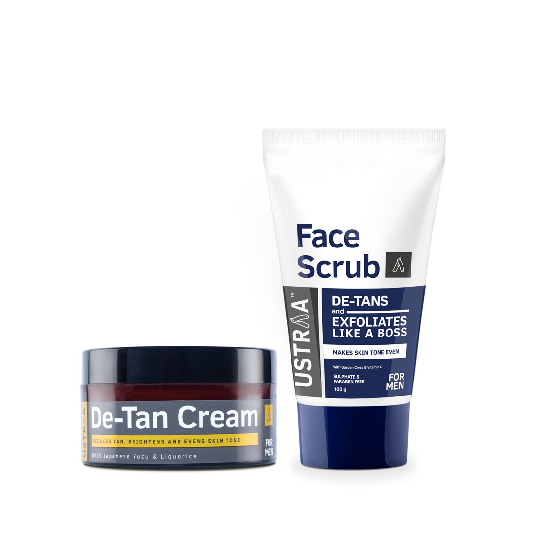 De-Tan Cream and Face Scrub