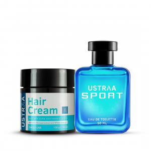 Hair Cream for men - Daily Use & Sport EDT Perfume for Men