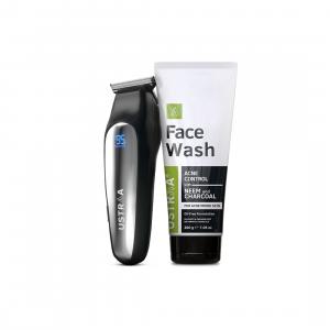 Ustraa Chrome - Lithium Powered Beard Trimmer (Get Lip Balm and Face ...